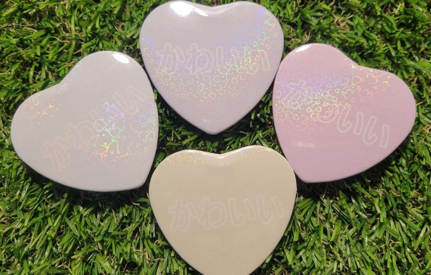 Pastel Kawaii Heart Badges - Etsy