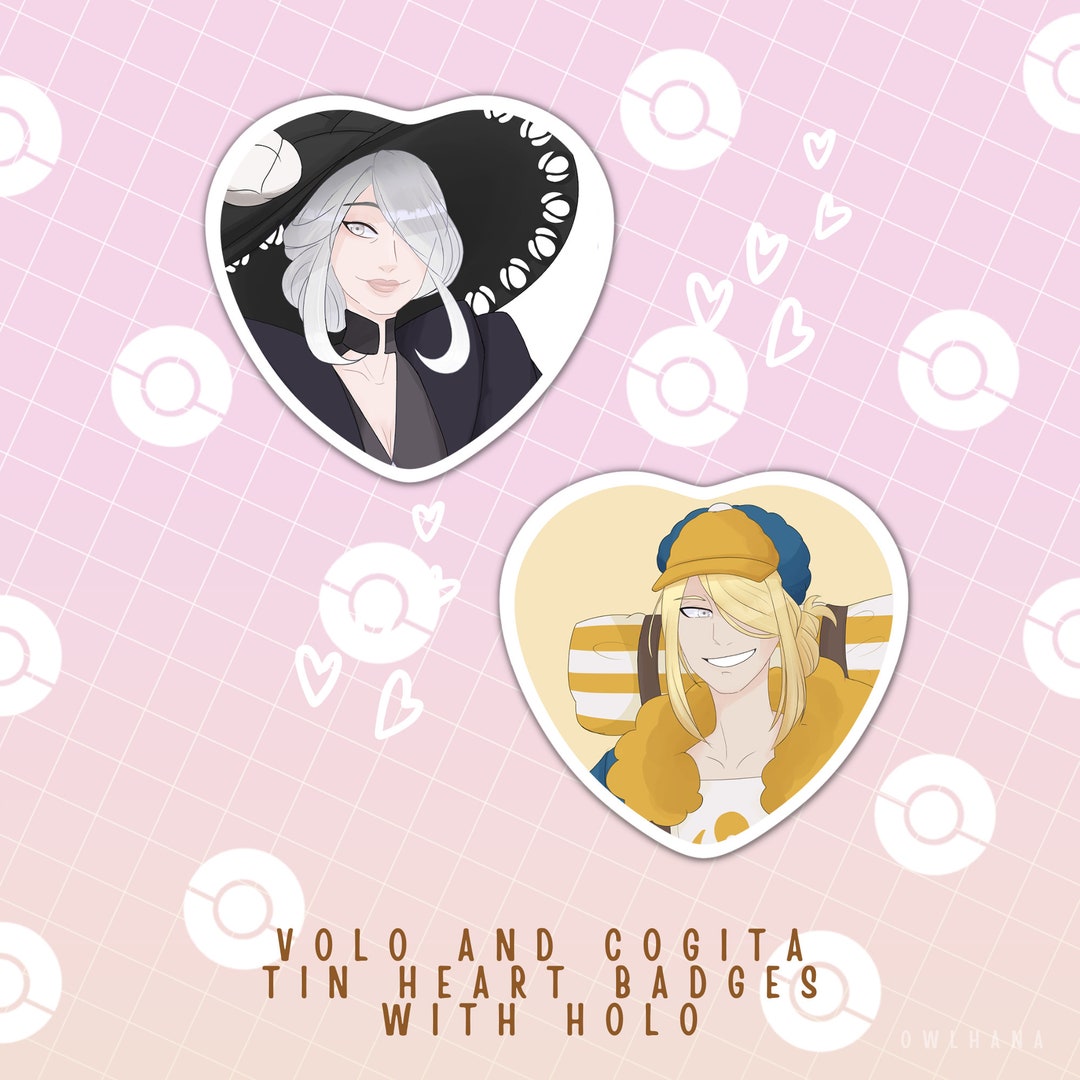 PKMN Legends Arc Heart Badges - Volo and Cogita - Etsy