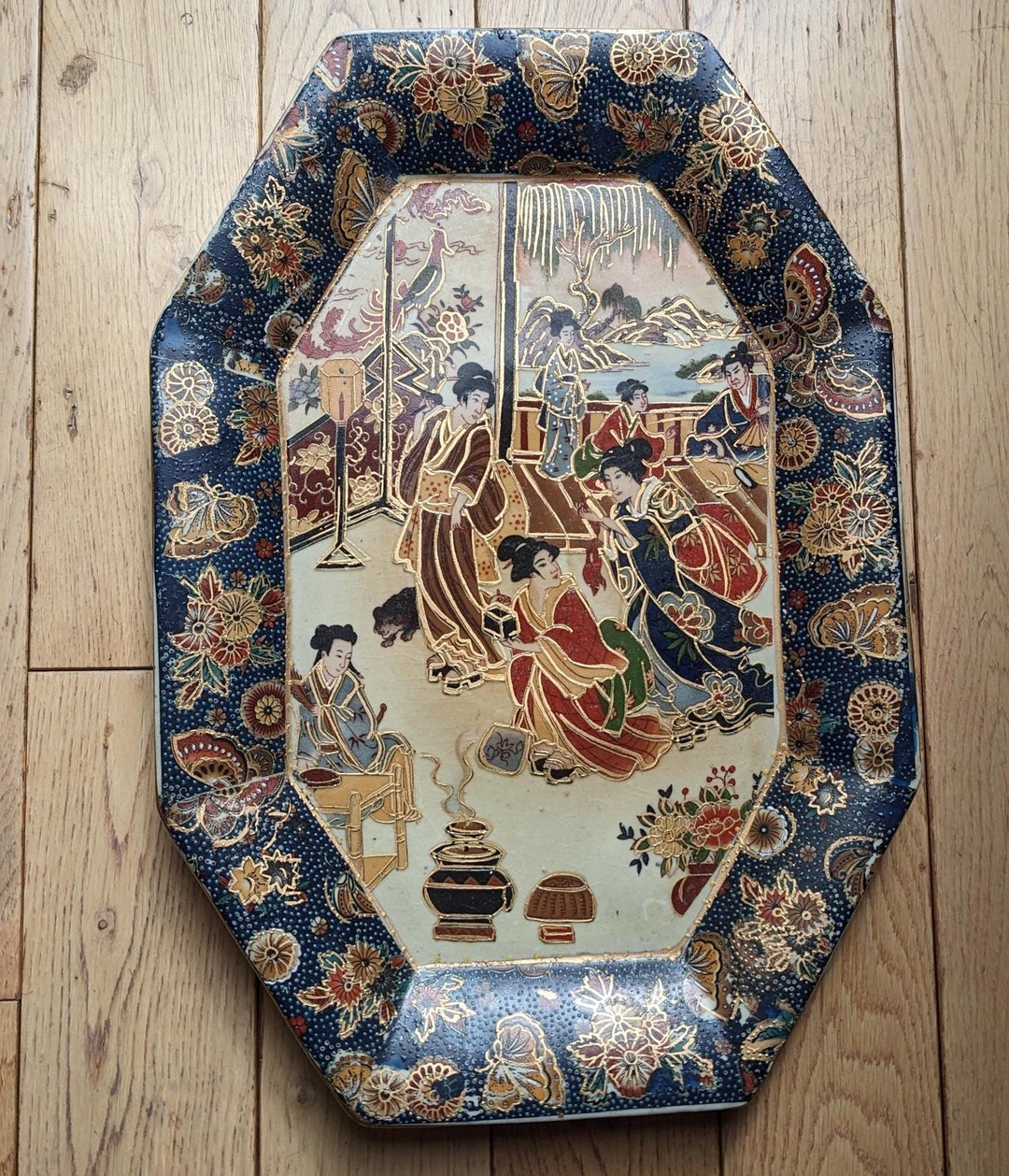 Antique Satsuma Serving Plate - Japan - Etsy