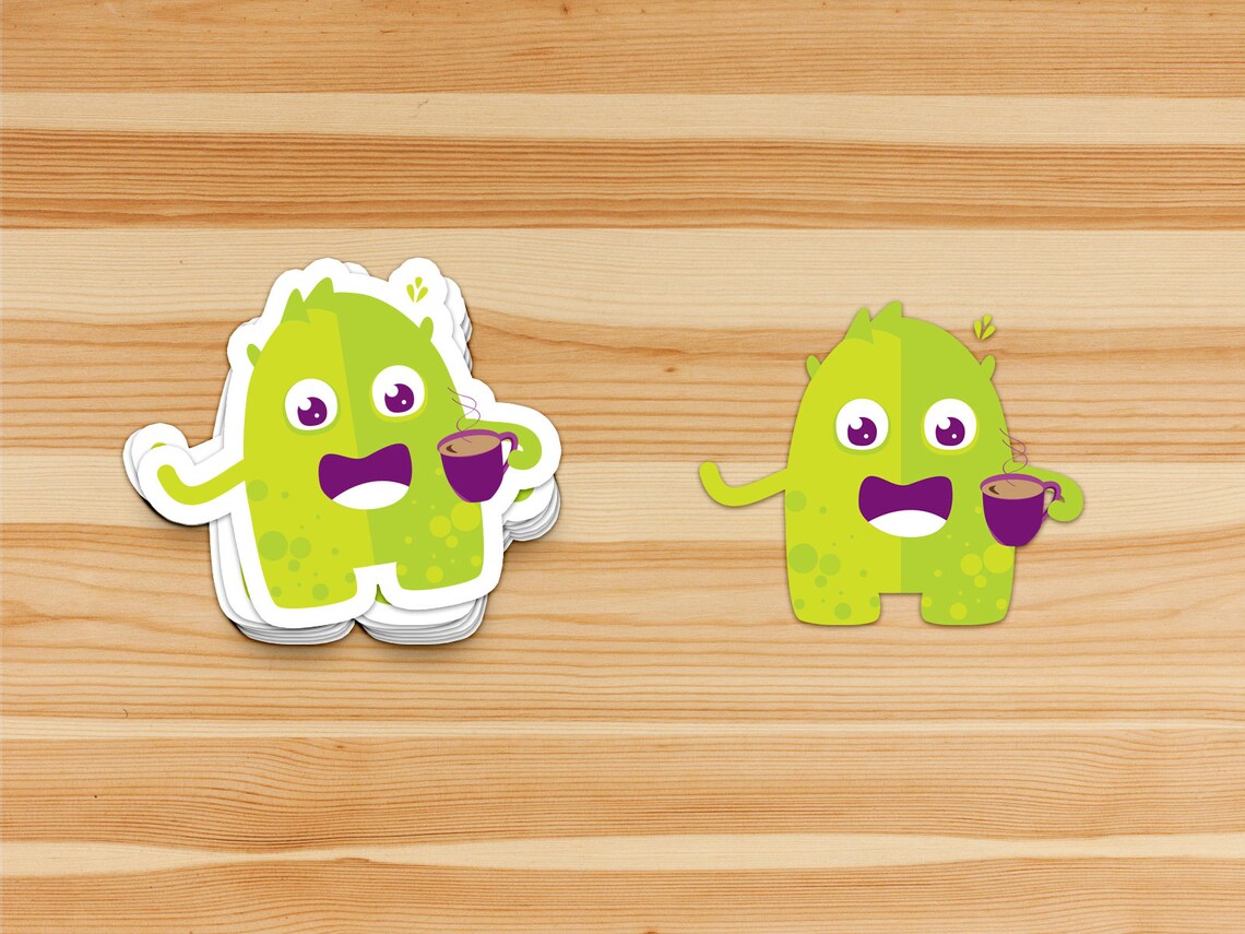 Monster Sticker / Sticker / Café / Ilustración / Monster / Clear ...