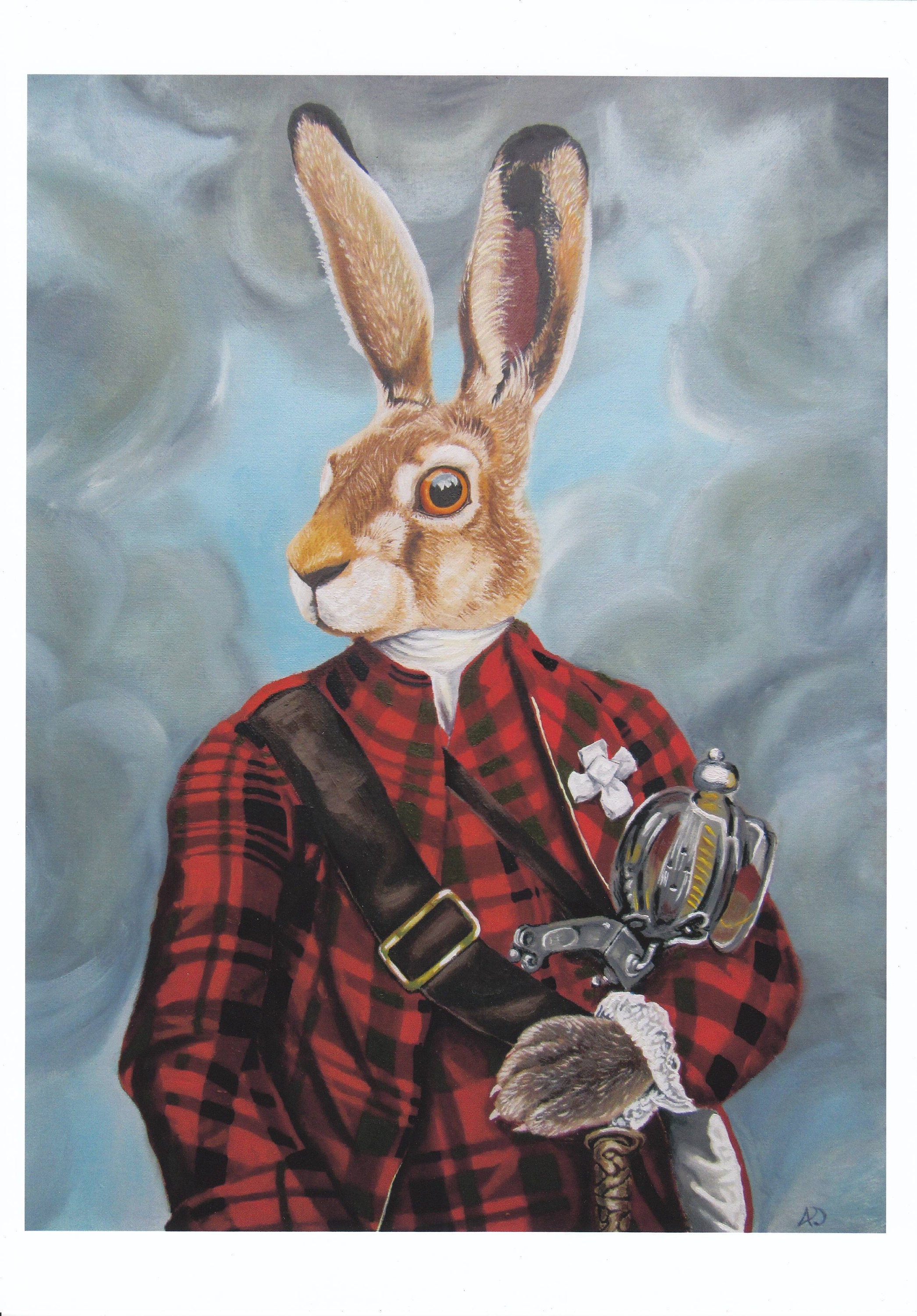 Jacobite Hare Anthropomorphic Historical Portrait Giclee Print - Etsy UK
