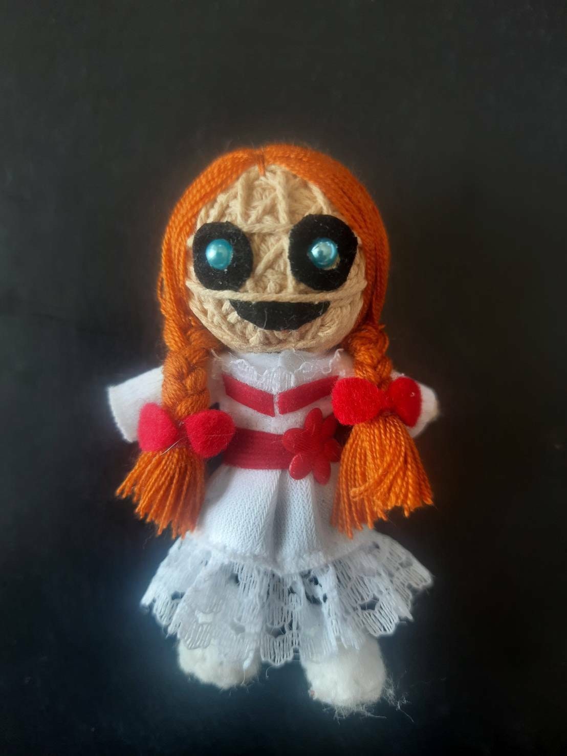 Anabelle Horror Cult Icon Voodoo Handmade String Doll Key Charm Cosplay ...