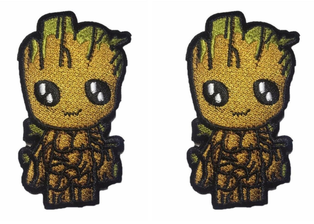 2 X Baby Groot Embroidered Appliqué Iron on Sew on Patches - Etsy