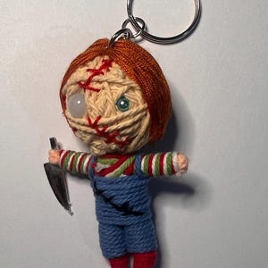 Chucky Chuck Chuckles Horror Cult Icon Handmade Voodoo String Doll Key ...