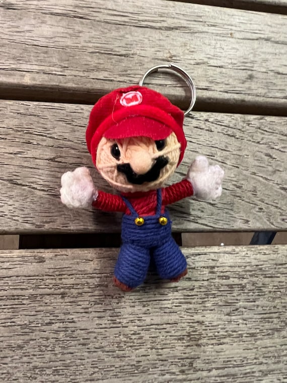 Supermario Lucky Handmade Voodoo String Doll Keychain Charm - Etsy