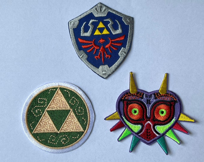 Triple Zelda Patch Set, Majoras Mask, Master Shield, and Complete ...