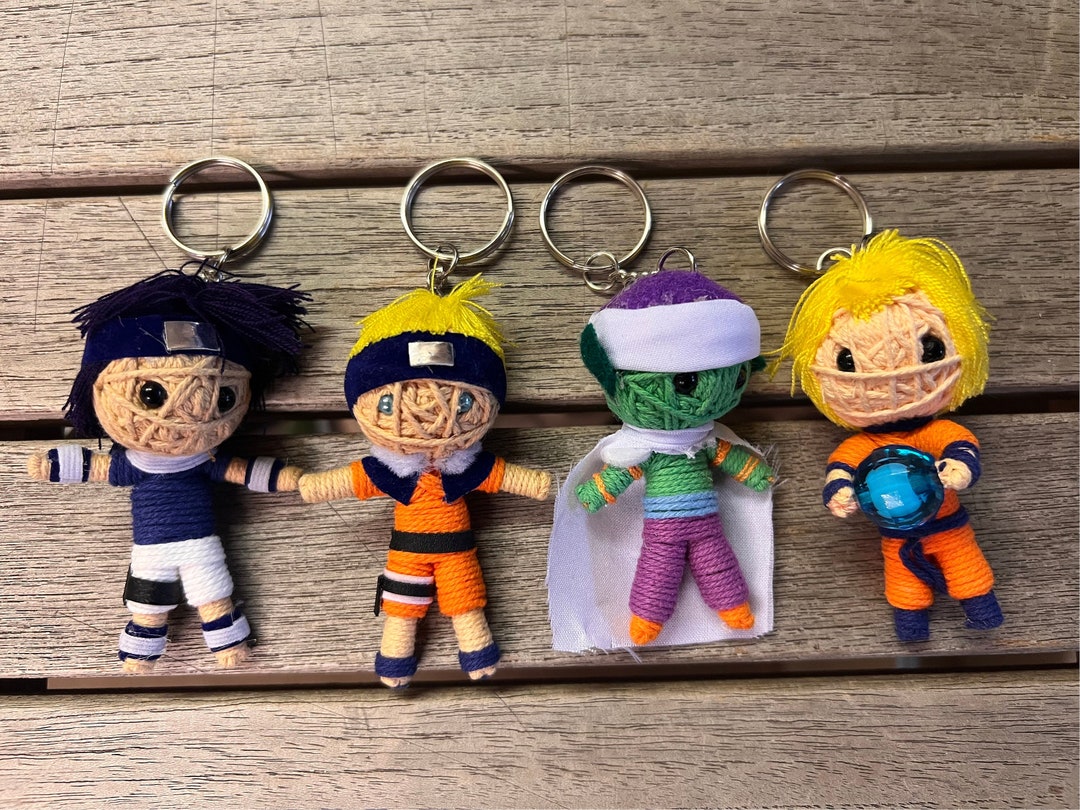 Set of 4 Japanese Anime / Manga Handmade Voodoo String Dolls - Etsy