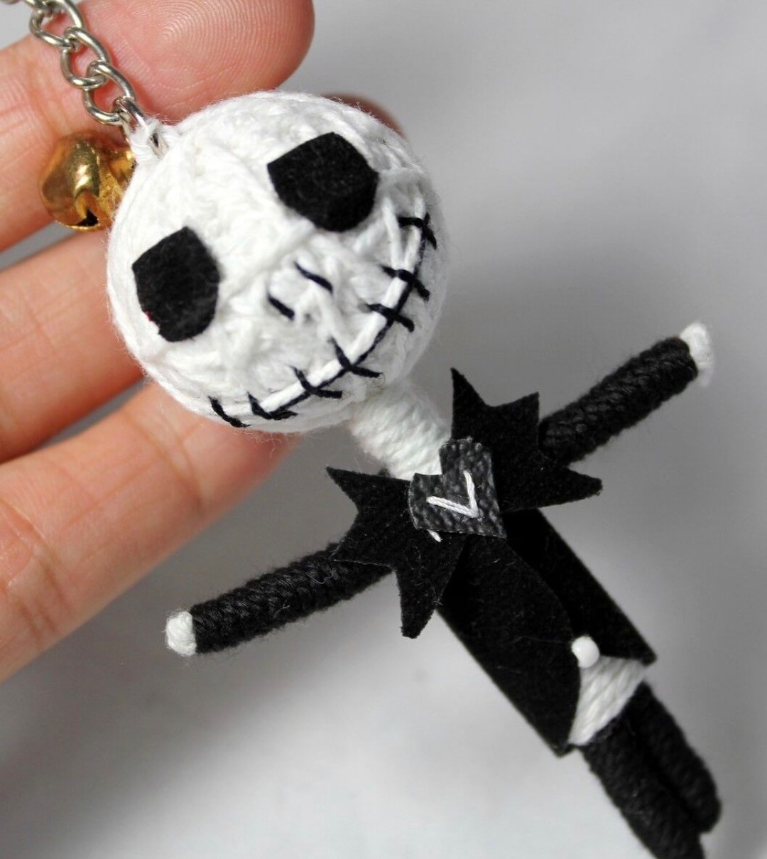 Nightmare Jack Skeleton Icon Handmade Voodoo String Doll Key Charm ...