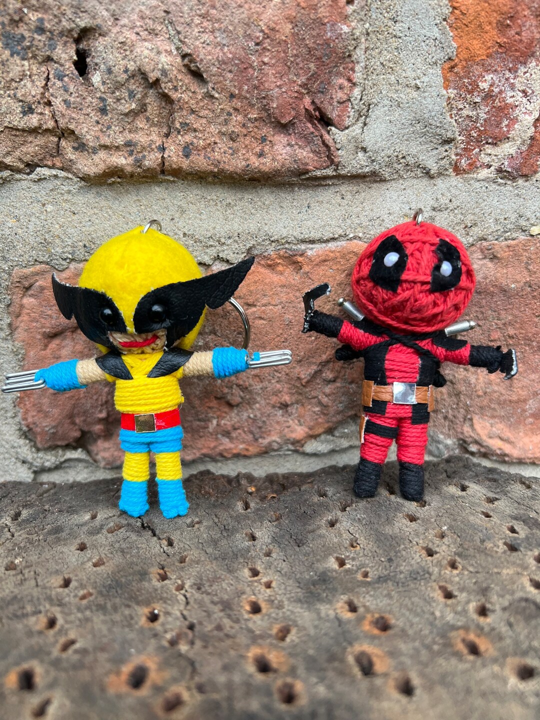 Deadpool and Wolverine Classic 2x Superhero Movie Lucky Handmade Voodoo ...