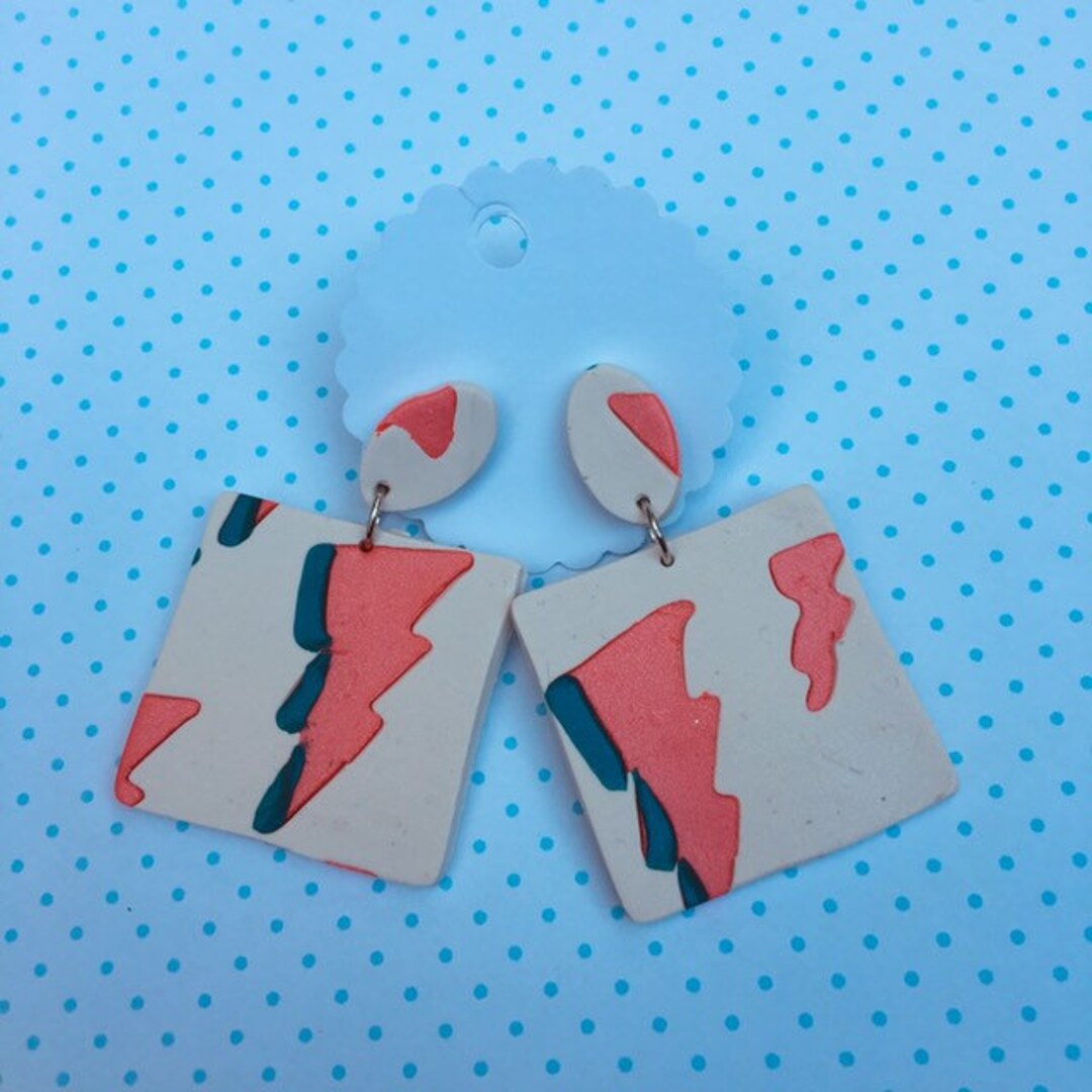 80's Lightning Square Statements - Etsy