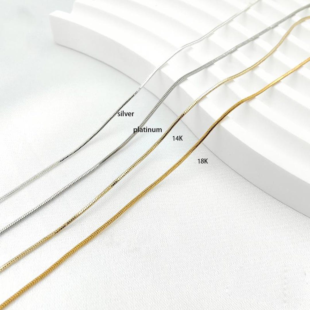 50cm Gold Plated Round Snake Bone Chain, Bulk Link Chains for Necklace ...