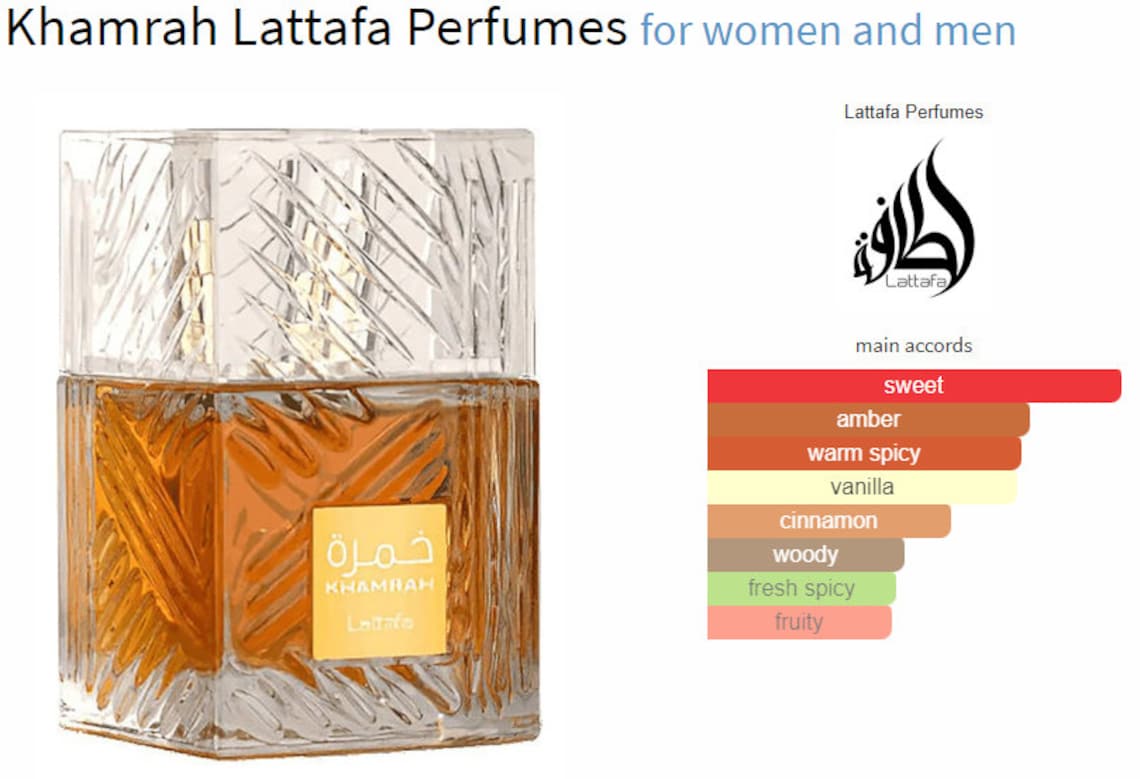 Khamrah by Lattafa Sample 3ml, 5ml and 10ml in Glass Bottle - Etsy