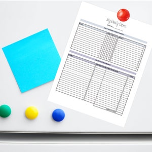 Weekly Chores by Allowance Printable | Chore Chart Template | Excel ...