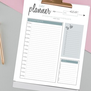 Printable Calendar | Printable Planner | Day Planner | Monthly Calendar ...