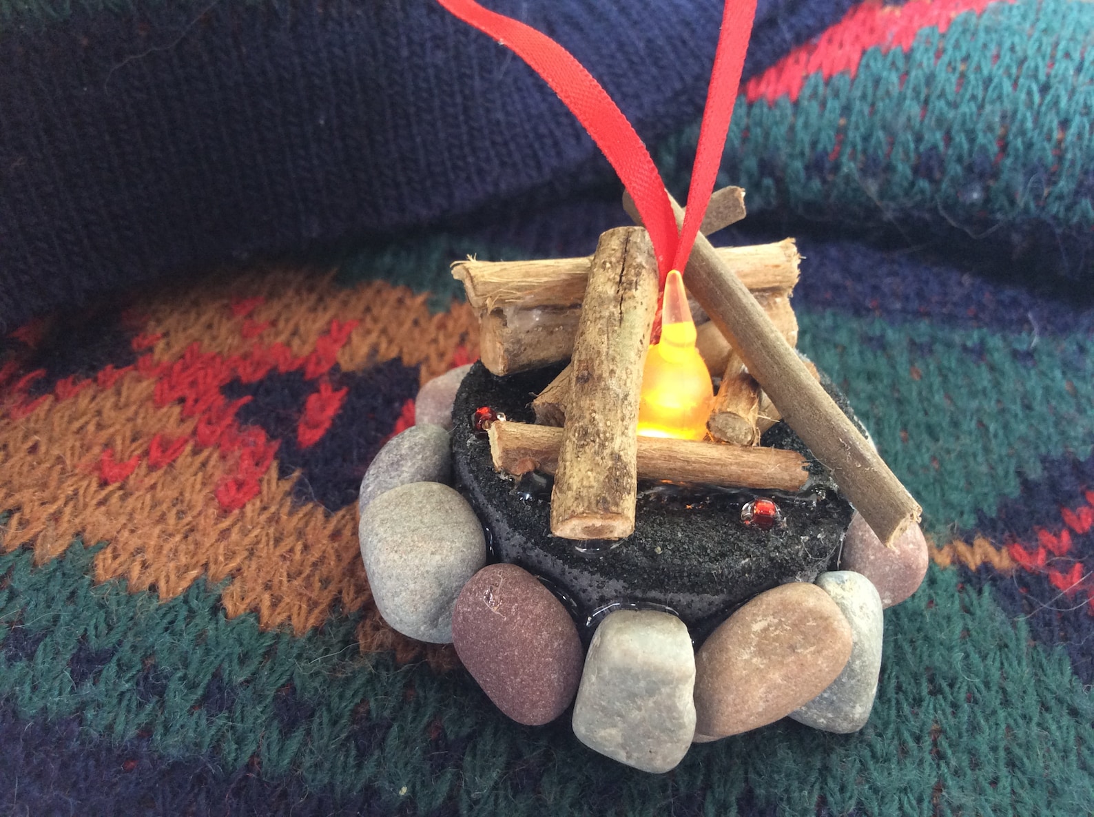Campfire Ornament Bonfire Decor Outdoorsy Camping Christmas - Etsy