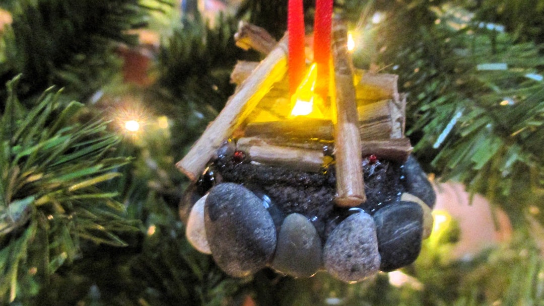 Campfire Ornament, Bonfire Decor, Outdoorsy Camping Christmas Gifts and ...