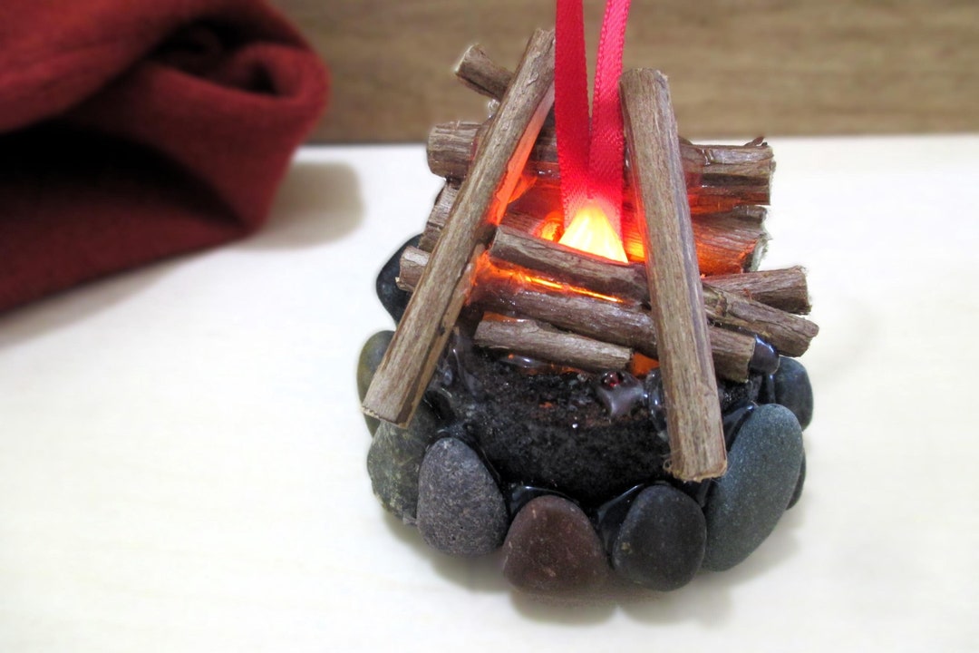 Campfire Ornament, Bonfire Decor, Outdoorsy Camping Christmas Gifts and ...
