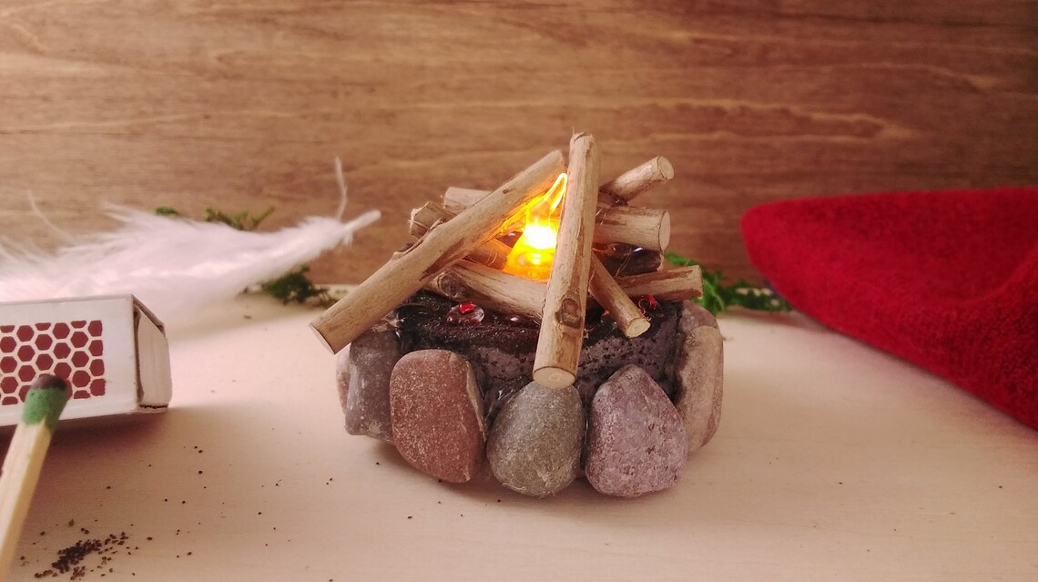 Mini Bonfire That Will Light up Also Little Firepit or - Etsy