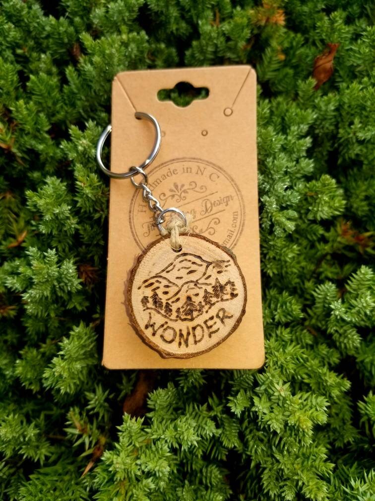 Handmade Wood Burned Keychain - Etsy