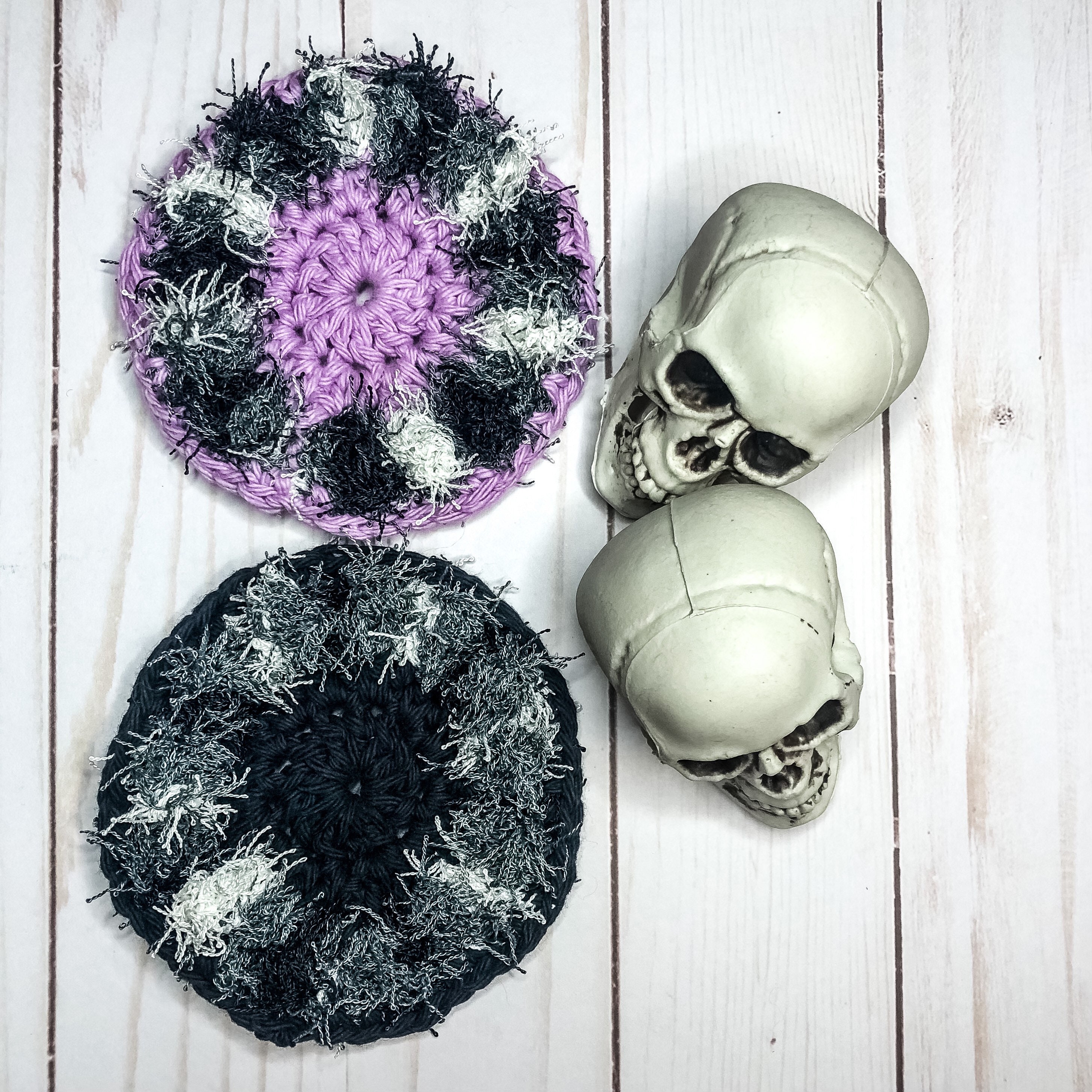Spooky Scrubbies, Set of Dish Scrubbers, Kitchen Scrubbie, Reusable ...