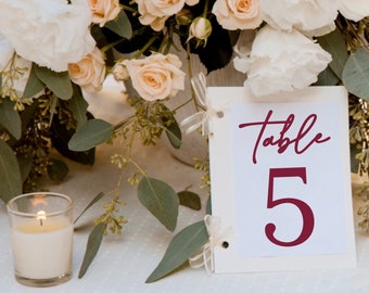 Vinyl Table Number Decals Vinyl Decals Table Decor | Etsy