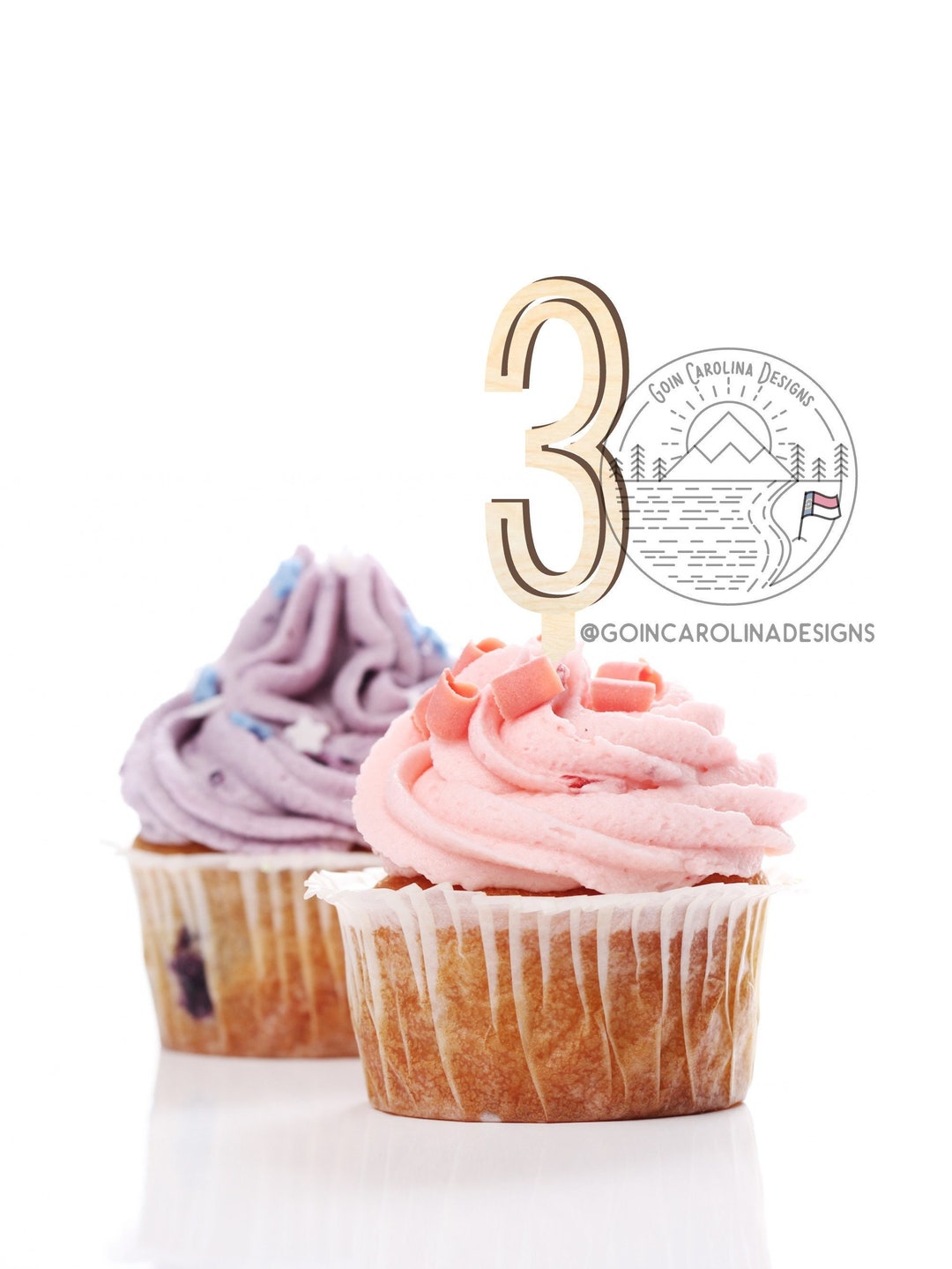 Number | Cupcake Topper | Cake Topper 3 - Etsy