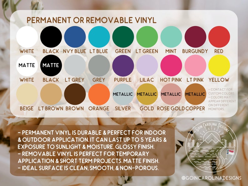 Vinyl Table Number Decals | Vinyl Decals | Table Decor | Wedding Decor ...