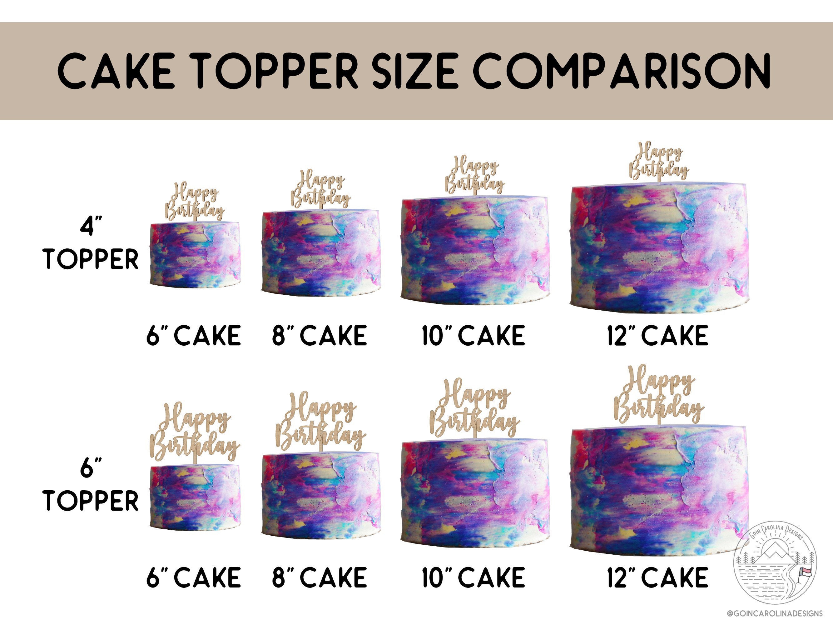 Happy Birthday Personalized Cupcake Topper Cake Topper 1 - Etsy