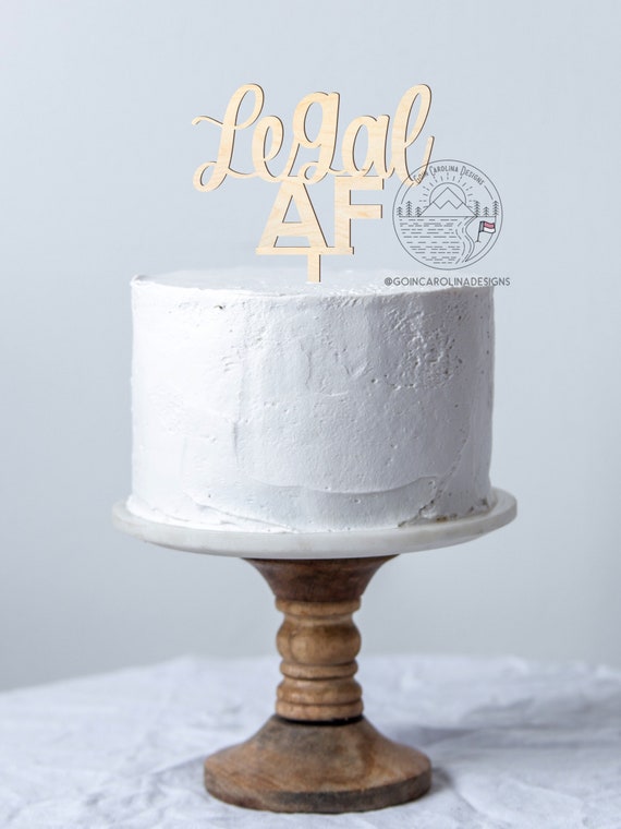 Legal AF Birthday Cupcake Topper Cake Topper - Etsy