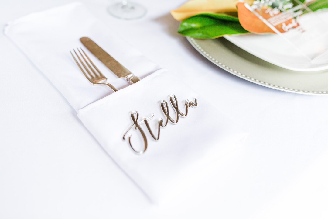 Custom Laser Cut Name Cut Out Name Card Escort Card Wedding Place Card ...