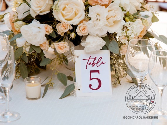 Vinyl Table Number Decals Vinyl Decals Table Decor - Etsy