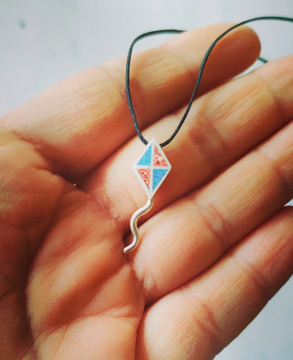 Kite Pendant Handcrafted Jewelry Silver Jewelry Concrete - Etsy UK