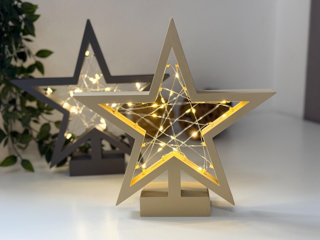 LED Stern mit Timer | Weihnachtsstern mit Lichterkette | Moderne ...