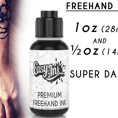 Easy.ink™ Freehand Temporary Tattoo Ink Full Kitsuper DARK - Etsy