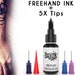Easy.ink™ Freehand Temporary Tattoo Ink + 5X Tips,super DARK INK. Fruit ...