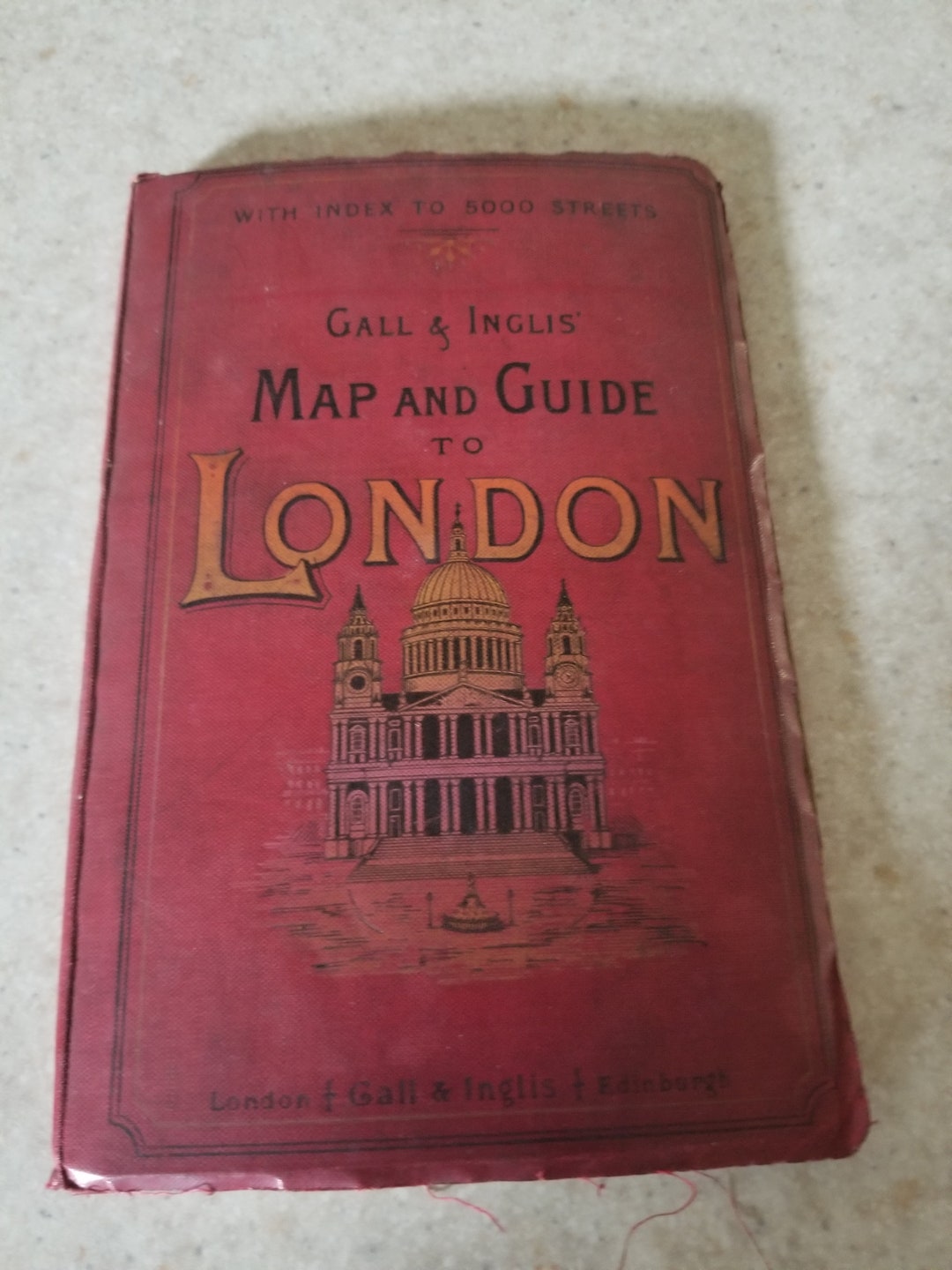 1875 Gall and Inglis Map and Guide to London With Large Fold Out Map - Etsy