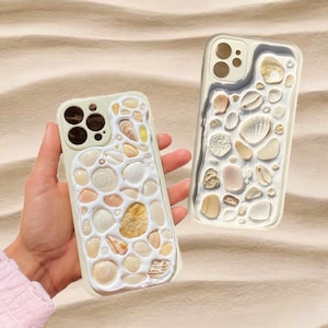 Seashell Mosaic Handmade Phonecase / iPhone Cover Case Mobile / Natural ...