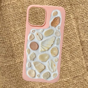 Seashell Mosaic Handmade Phonecase / iPhone Cover Case Mobile / Natural ...