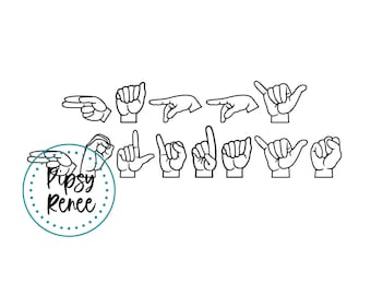 ASL Xmas SVG Merry Christmas Santa Hat Sign Language Svg Cut Files ...