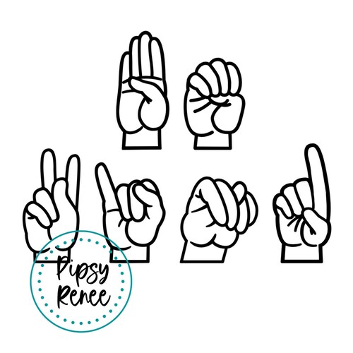 Be Kind Sign Language SVG - Etsy