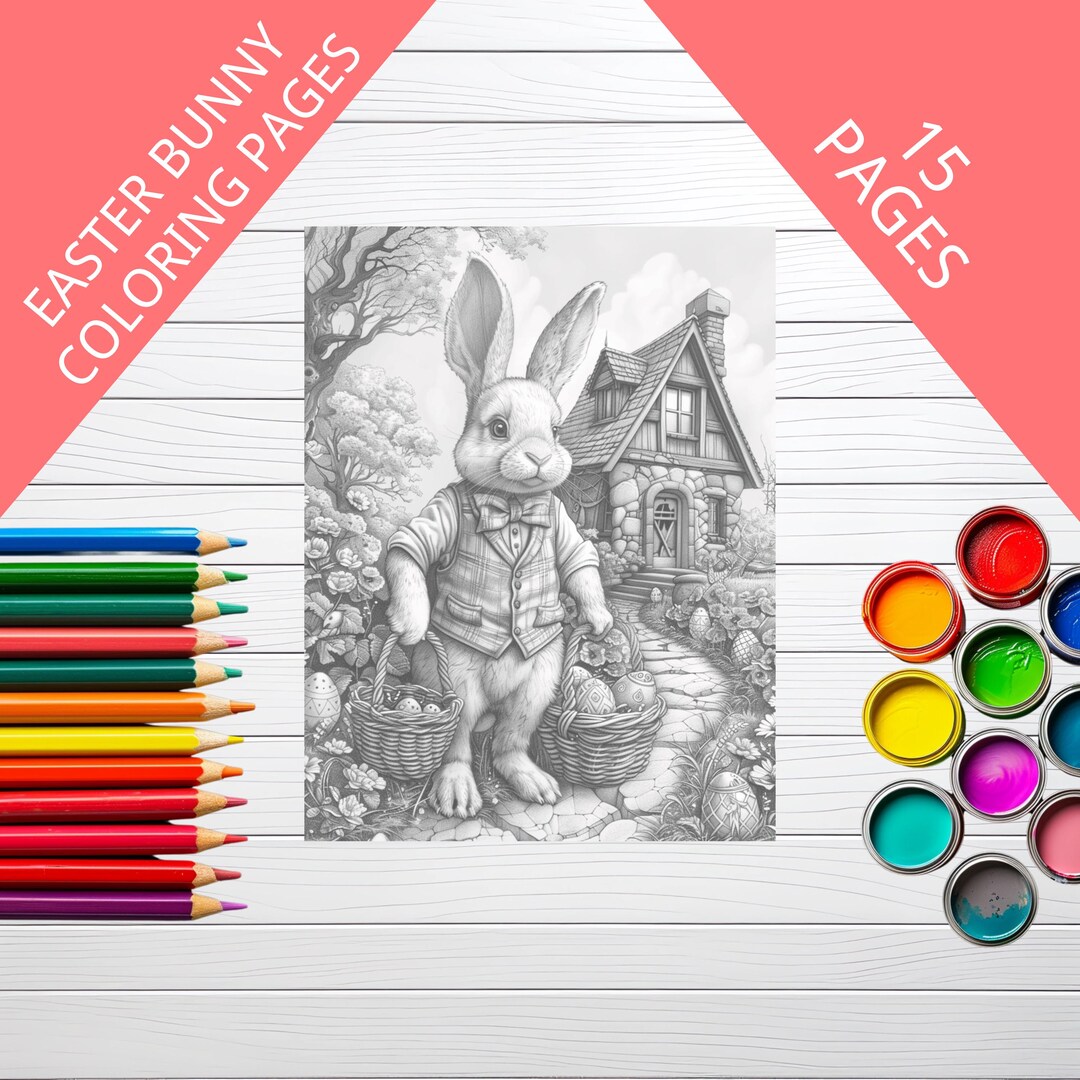15 Easter Bunny Coloring Pages, Easter Coloring Sheets, Coloring Pages ...