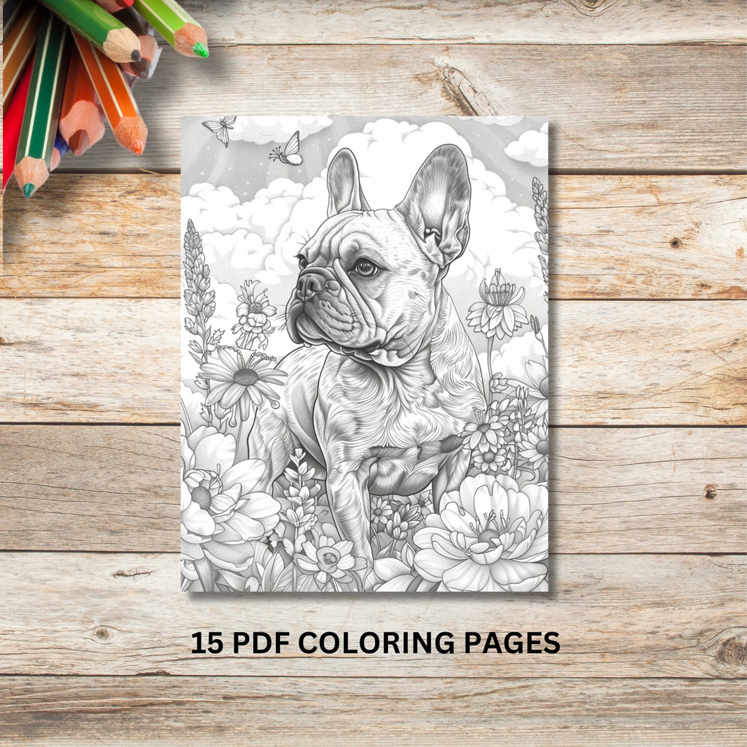 Dog Coloring Pages, Animal Coloring Book, Mindfulness Coloring Page ...