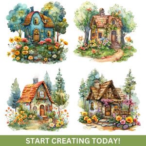 Enchanted Fairy House Clipart, Whimsical Forest Fairy House PNG ...