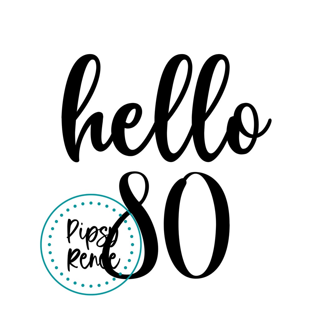 Hello 80 SVG, 80th Birthday SVG, 80th Birthday Ideas, Birthday Shirt ...