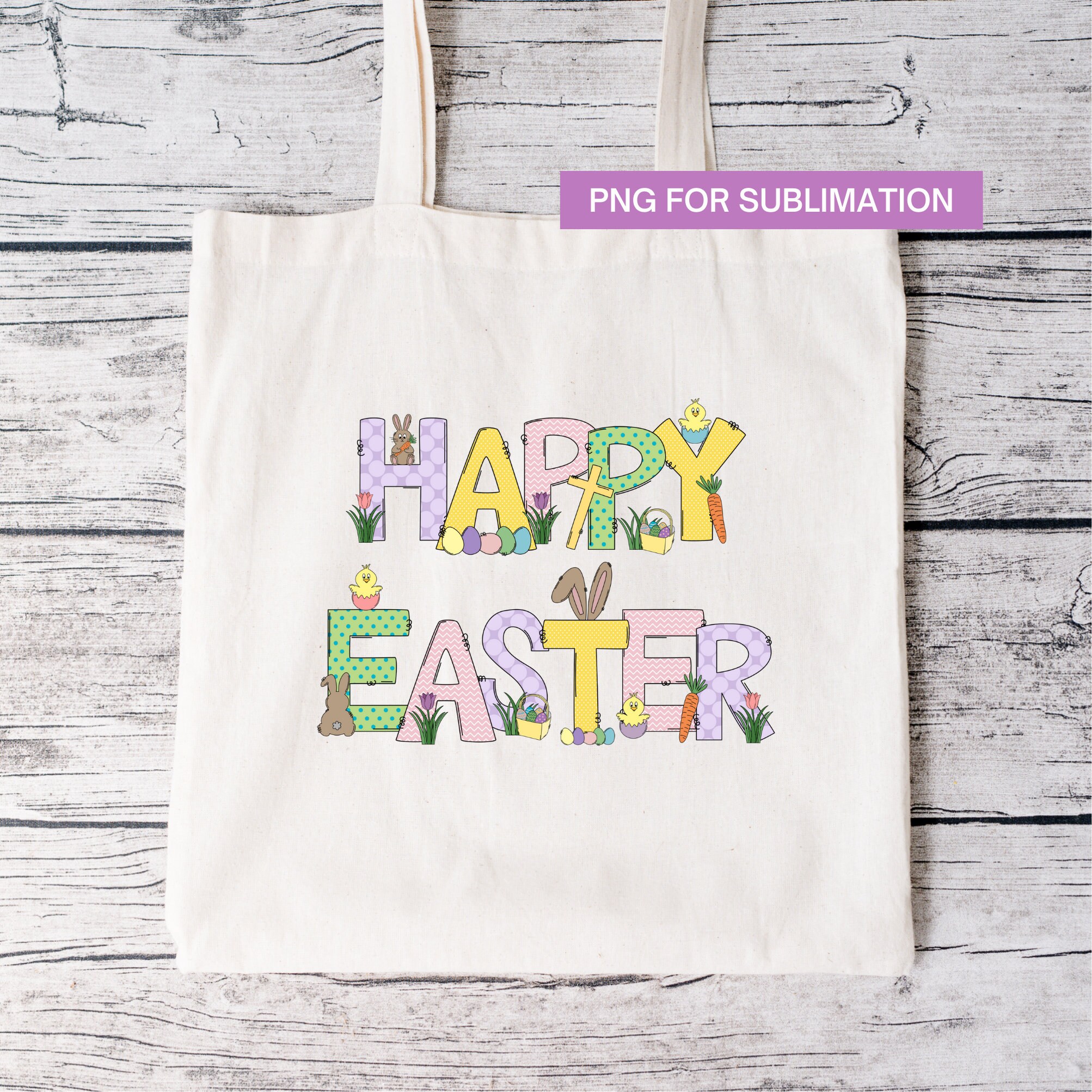 Happy Easter Sublimation Easter Clipart Sublimation Print | Etsy