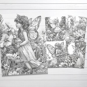 Enchanted Garden Fairy Coloring Pages, Fairy Garden Coloring Book ...