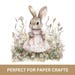 Floral Bunny Clipart: Spring Watercolor PNG Designs (digital Download ...