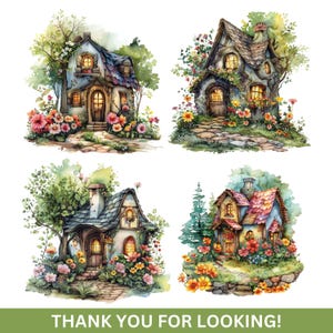 Enchanted Fairy House Clipart, Whimsical Forest Fairy House PNG ...