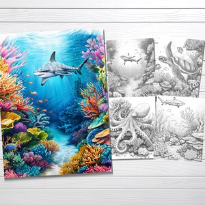 Coral Reef Coloring Pages, Great Barrier Reef Coloring Book, Coloring ...