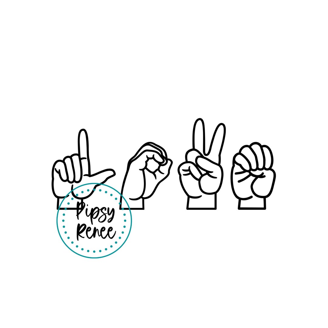 Love ASL SVG, Sign Language SVG - Etsy